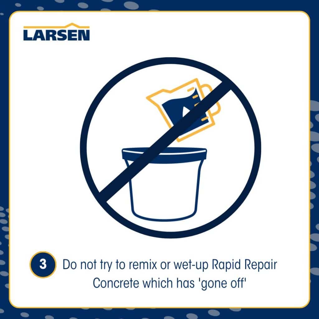 QUICKMIX Rapid Repair Concrete | Larsen Building Products